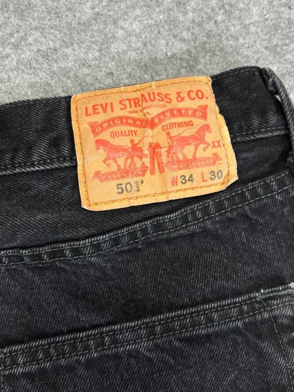 Levi's | Jeans | Levis 5 Jeans Mens 34x30 Black Denim Original Fit ...